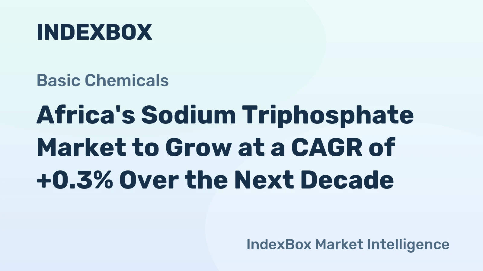Africa's Sodium Triphosphate Market to Grow at a CAGR of +0.3% Over the Next Decade