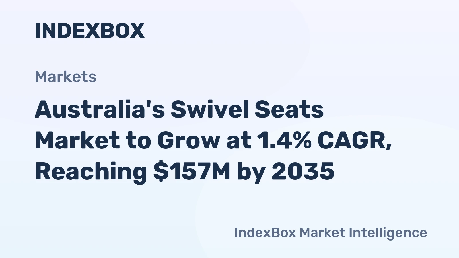 Australia's Swivel Seats Market to Grow at 1.4% CAGR, Reaching $157M by 2035