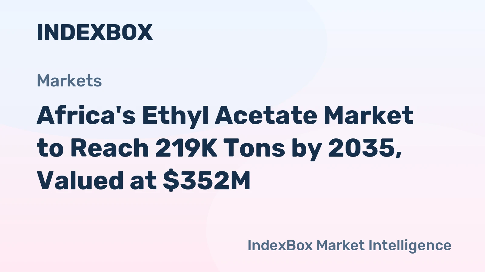 Africa's Ethyl Acetate Market to Reach 219K Tons by 2035, Valued at $352M