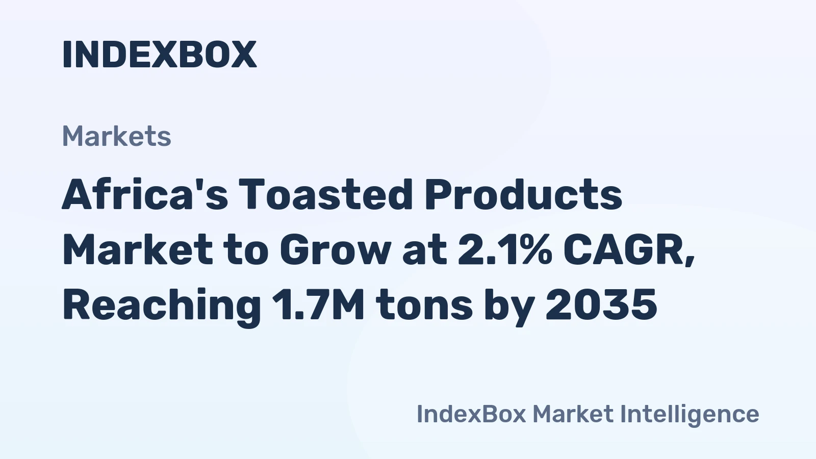 Africa's Toasted Products Market to Grow at 2.1% CAGR, Reaching 1.7M tons by 2035