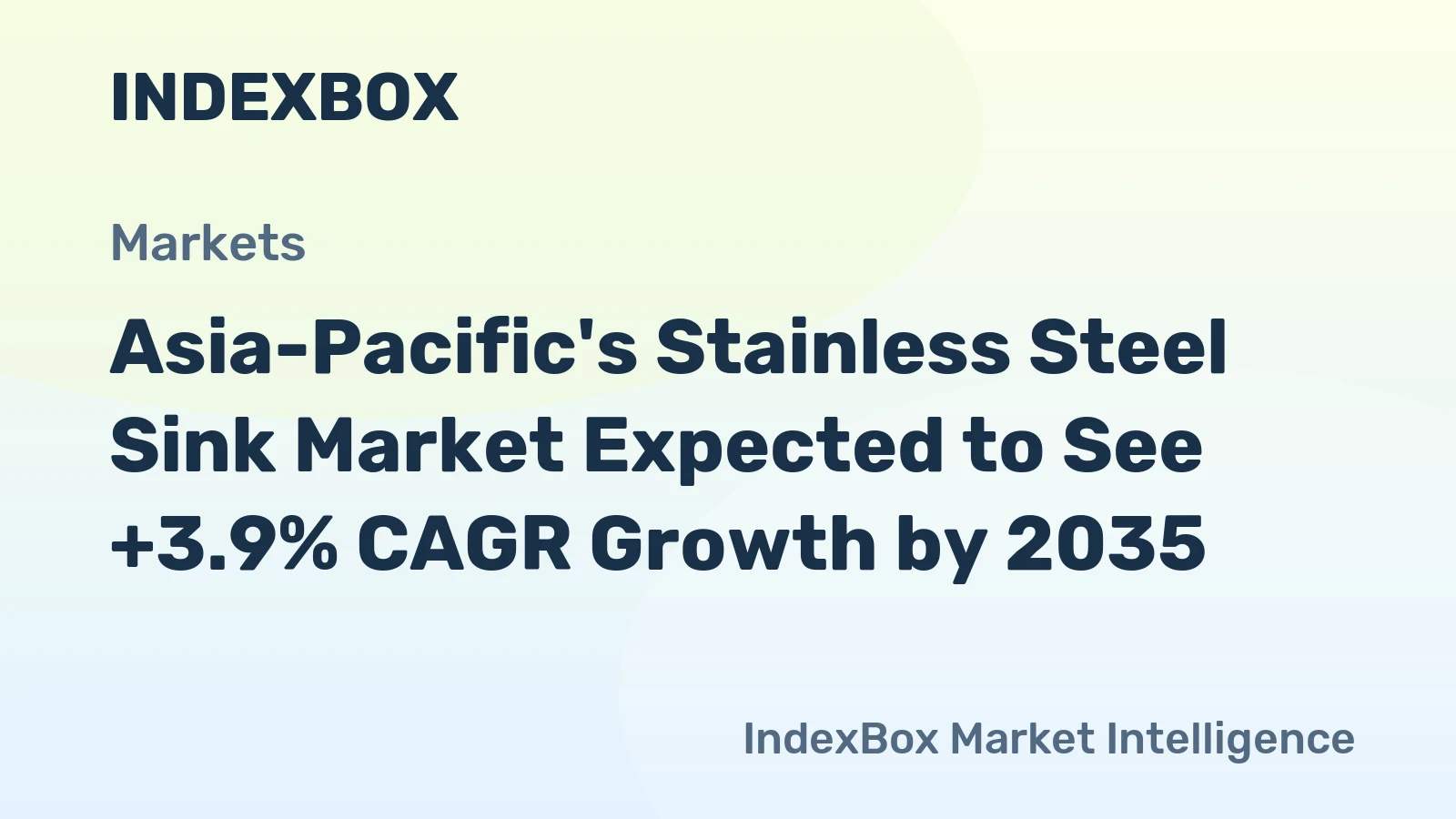 Asia-Pacific's Stainless Steel Sink Market Expected to See +3.9% CAGR Growth by 2035