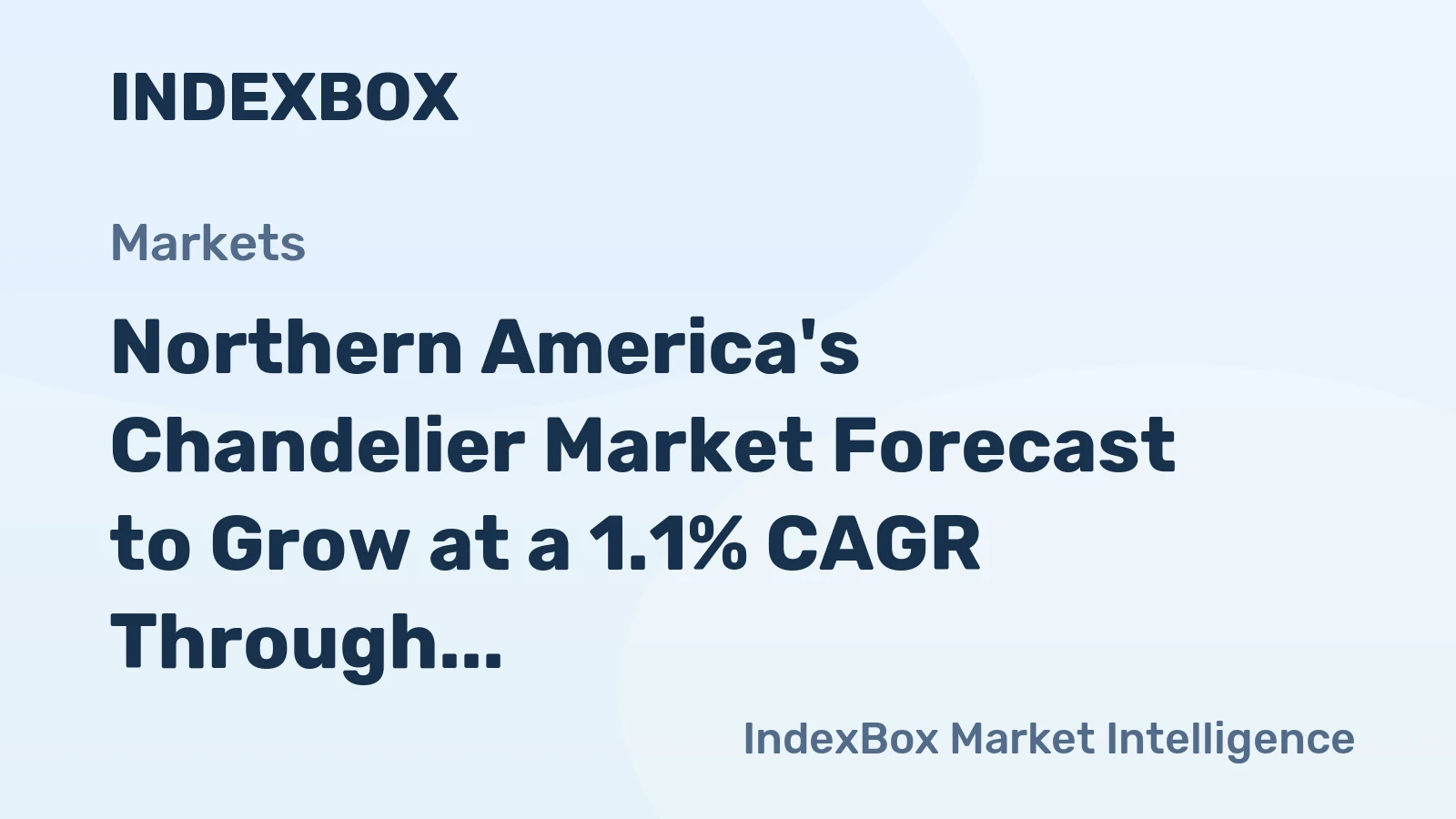 Northern America's Chandelier Market Forecast to Grow at a 1.1% CAGR Through 2035