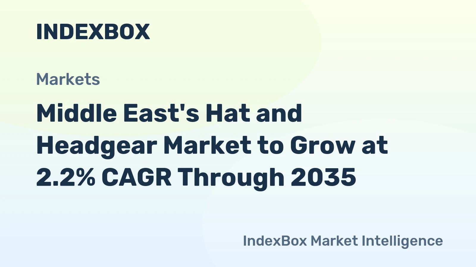 Middle East's Hat and Headgear Market to Grow at 2.2% CAGR Through 2035