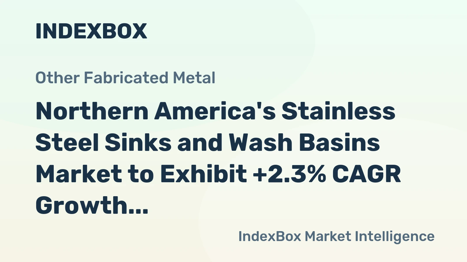 Northern America's Stainless Steel Sinks and Wash Basins Market to Exhibit +2.3% CAGR Growth from 2024 to 2035