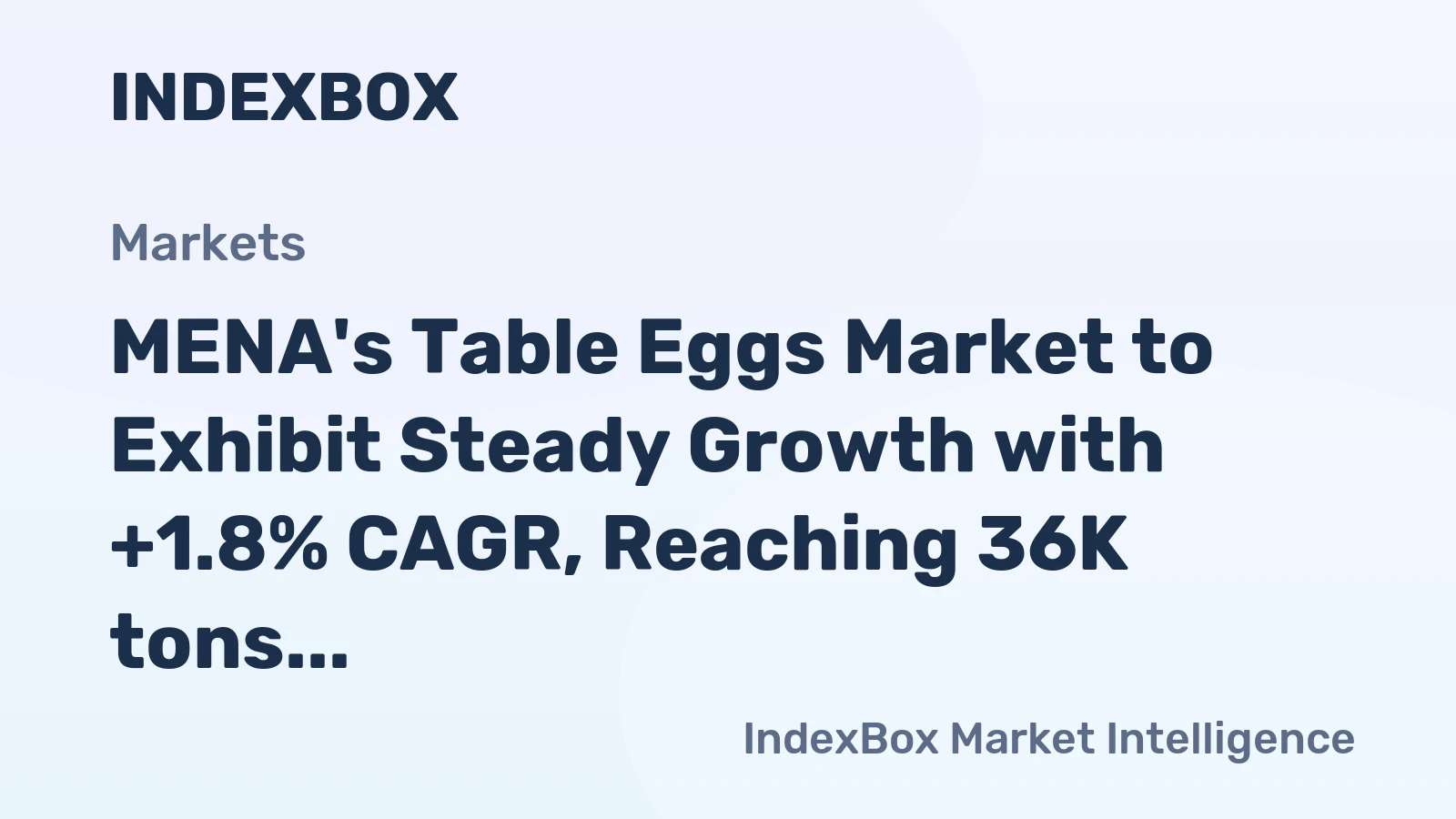 MENA's Table Eggs Market to Exhibit Steady Growth with +1.8% CAGR, Reaching 36K tons by 2035