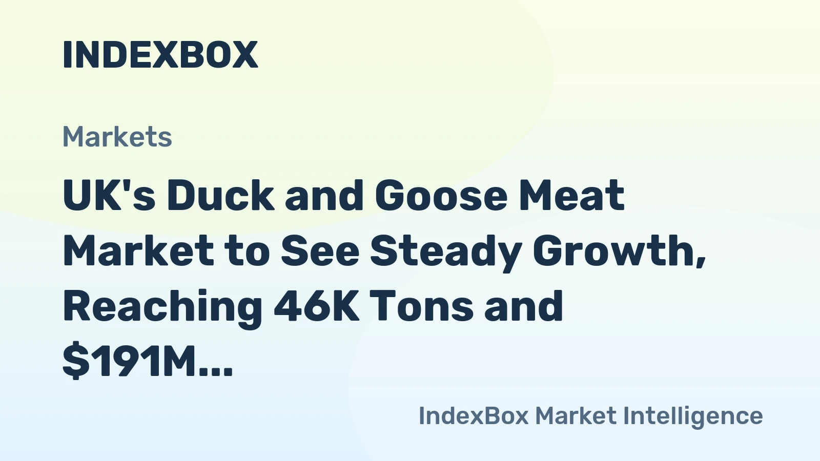 UK's Duck and Goose Meat Market to See Steady Growth, Reaching 46K Tons and $191M by 2035