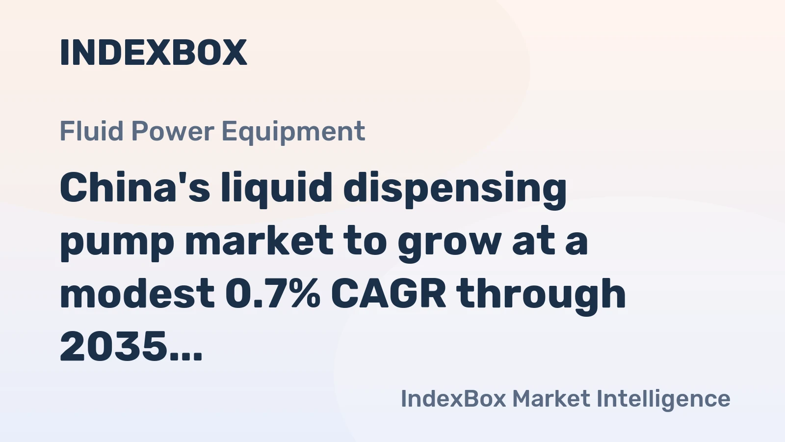 China's liquid dispensing pump market to grow at a modest 0.7% CAGR through 2035, reaching $802M, driven by sustained demand.