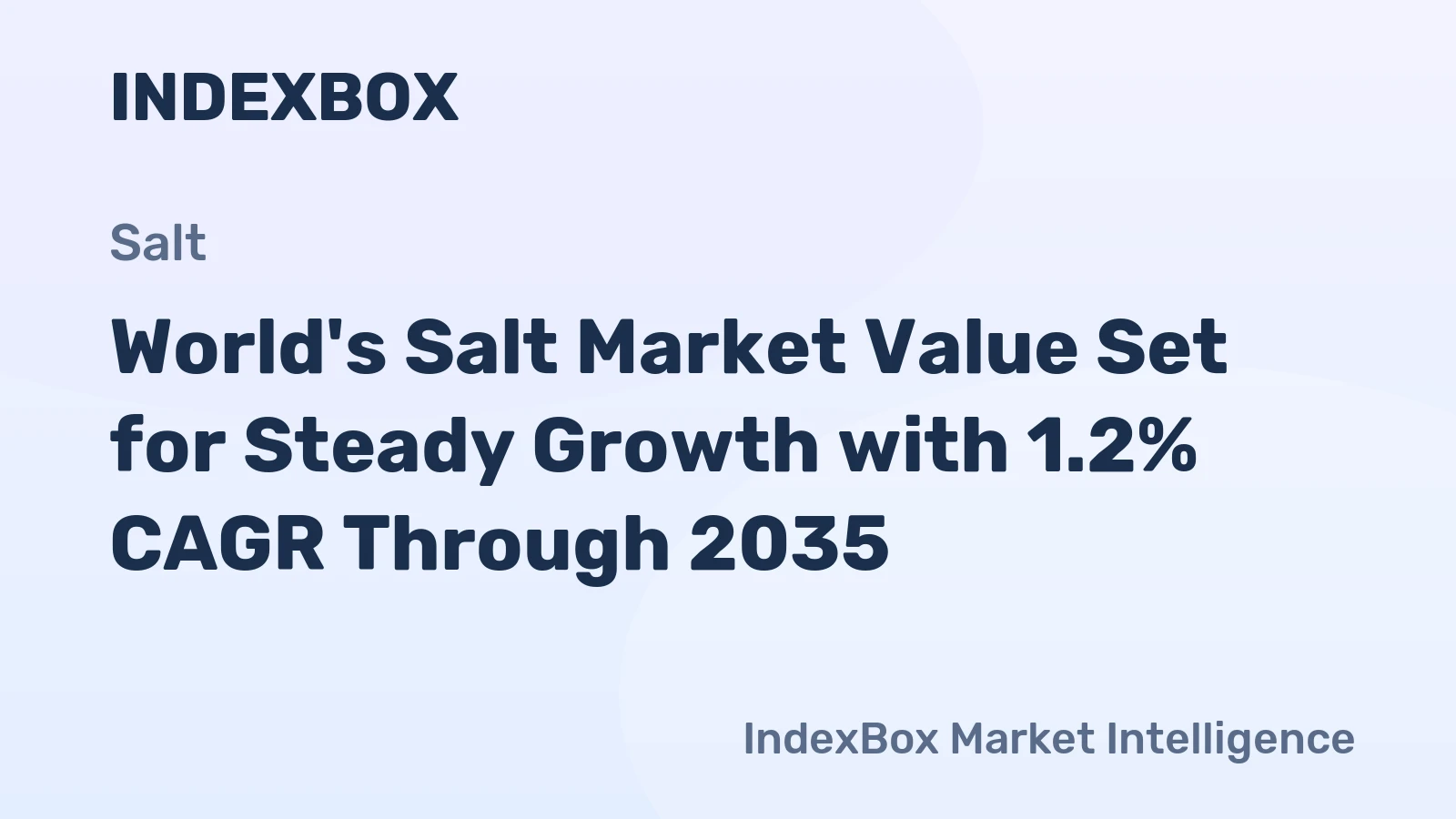 World's Salt Market Value Set for Steady Growth with 1.2% CAGR Through 2035