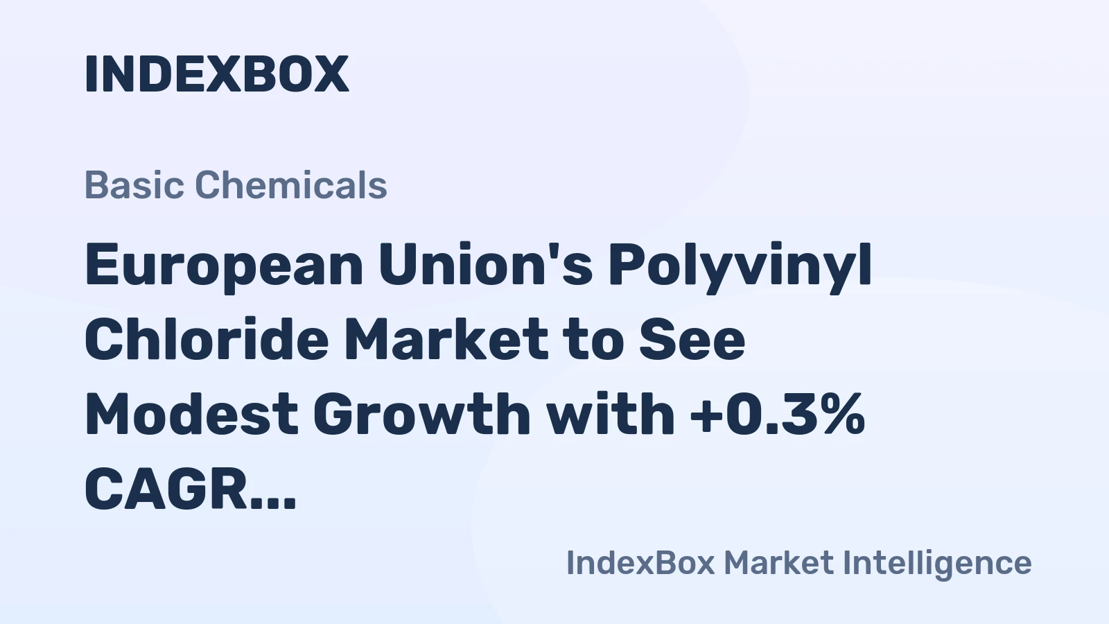 European Union's Polyvinyl Chloride Market to See Modest Growth with +0.3% CAGR from 2024-2035