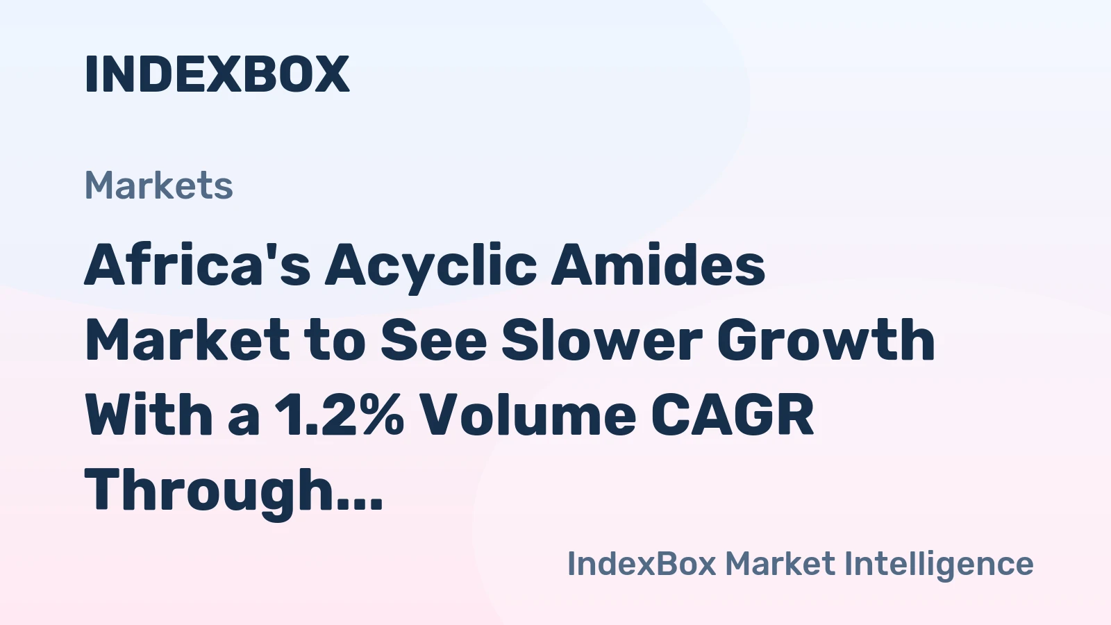 Africa's Acyclic Amides Market to See Slower Growth With a 1.2% Volume CAGR Through 2035
