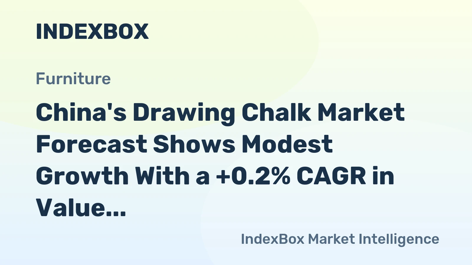 China's Drawing Chalk Market Forecast Shows Modest Growth With a +0.2% CAGR in Value