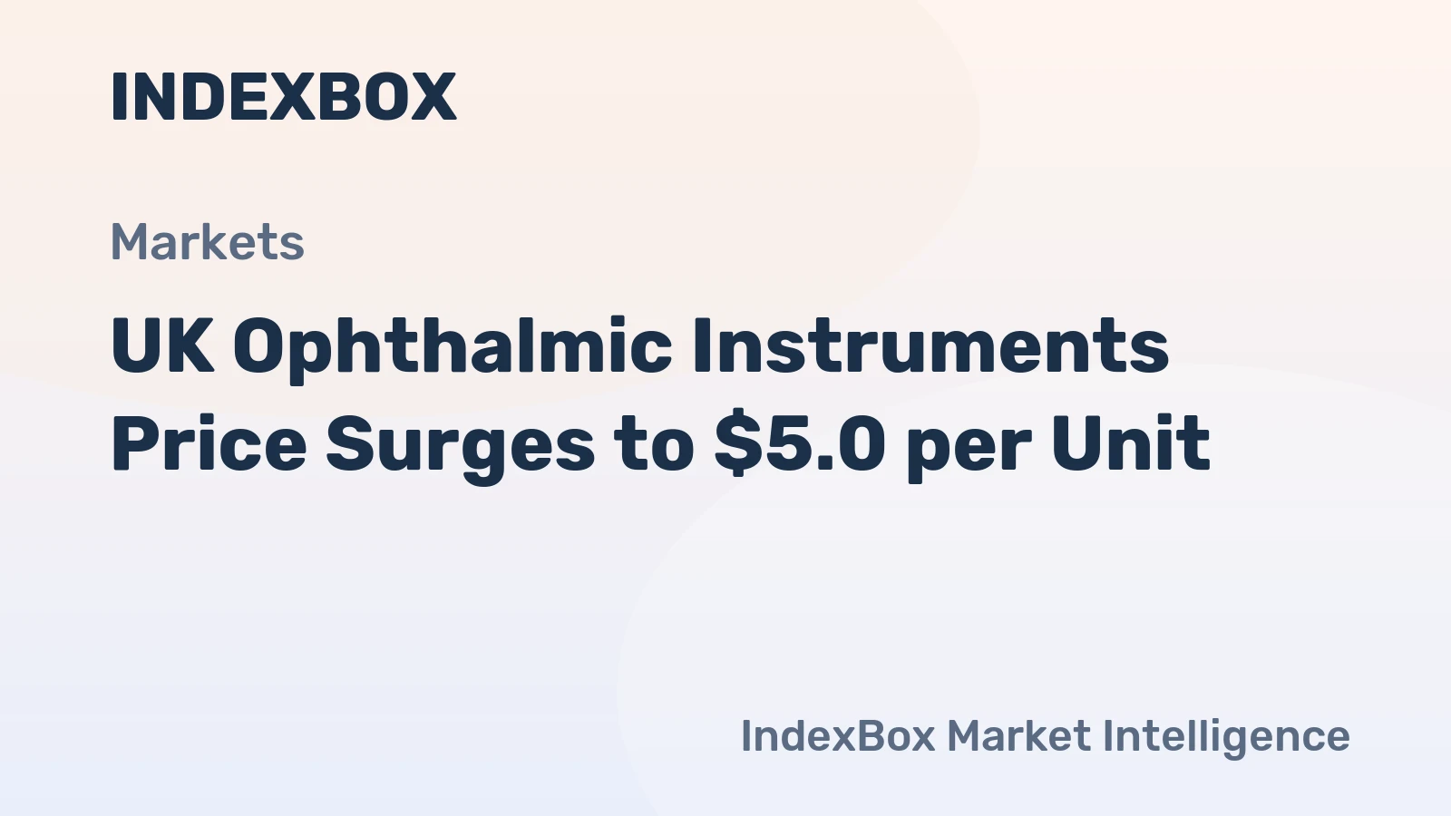 UK Ophthalmic Instruments Price Surges to $5.0 per Unit