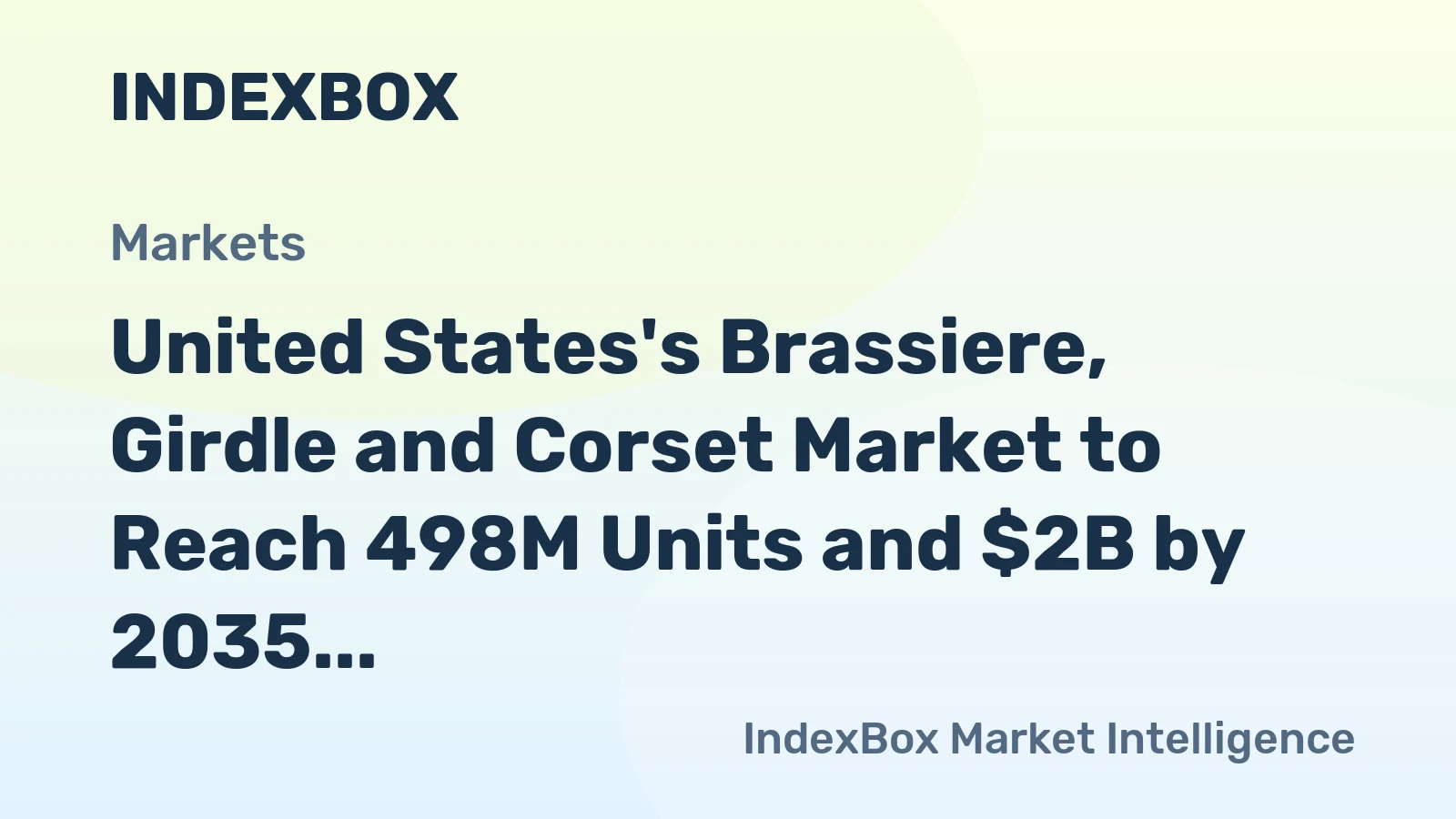 United States's Brassiere, Girdle and Corset Market to Reach 498M Units and $2B by 2035
