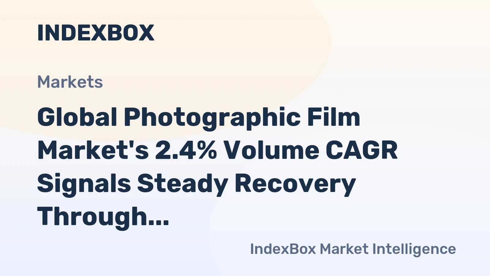 Global Photographic Film Market's 2.4% Volume CAGR Signals Steady Recovery Through 2035
