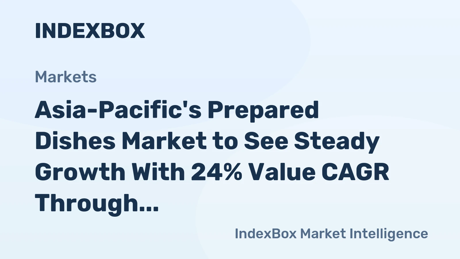 Asia-Pacific's Prepared Dishes Market to See Steady Growth With 24% Value CAGR Through 2035