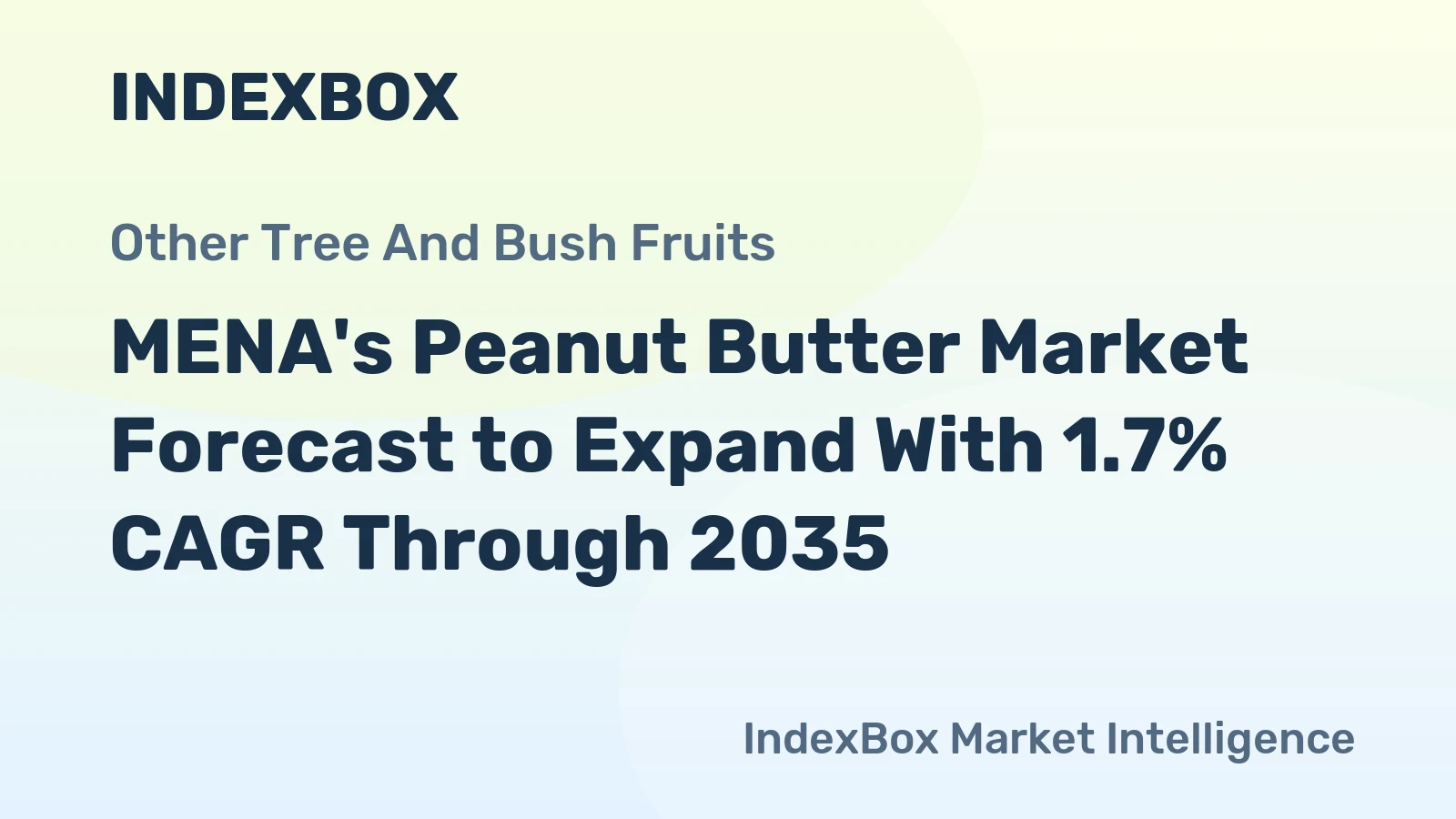 MENA's Peanut Butter Market Forecast to Expand With 1.7% CAGR Through 2035