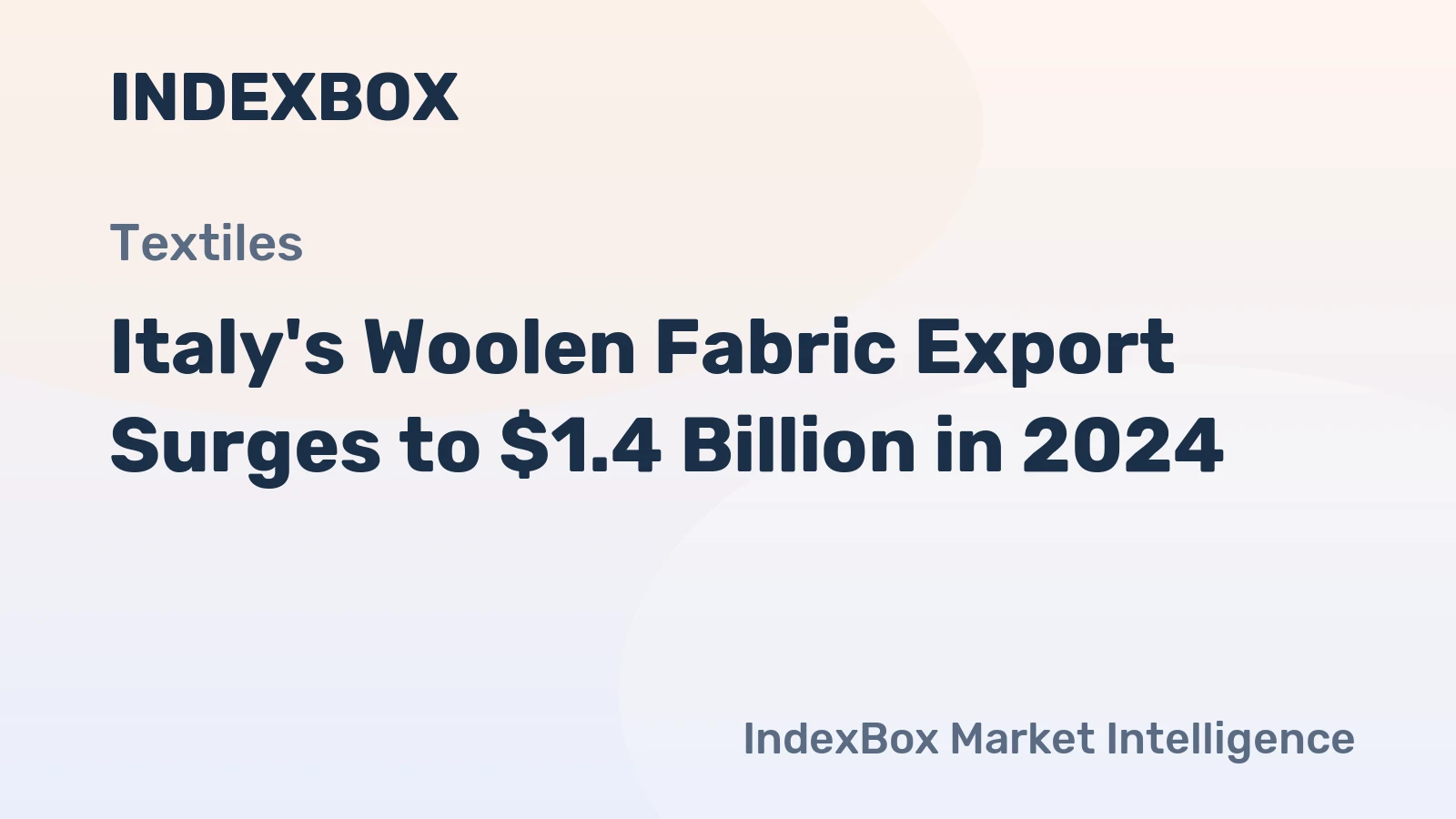 Italy's Woolen Fabric Export Surges to $1.4 Billion in 2024