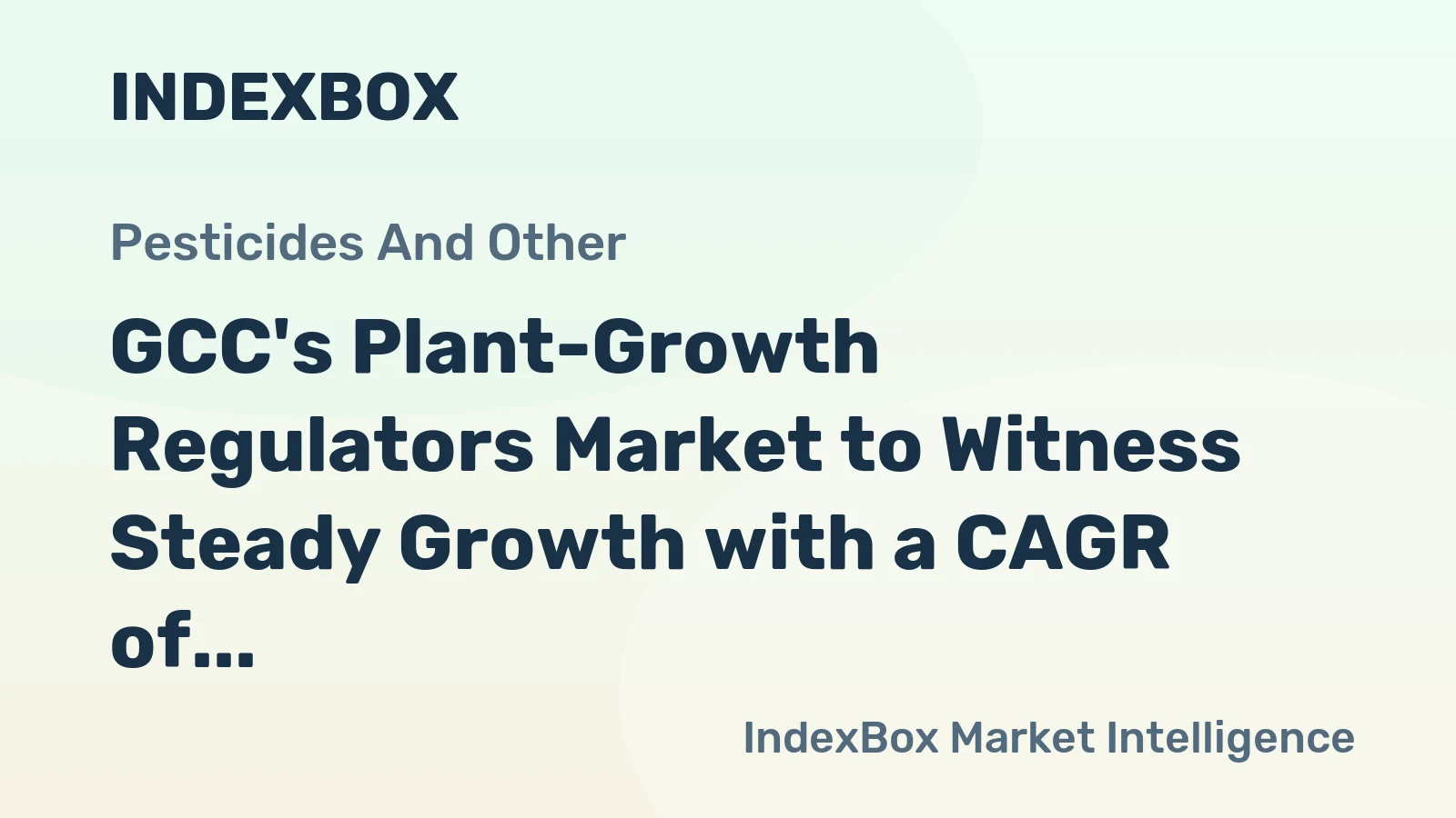 GCC's Plant-Growth Regulators Market to Witness Steady Growth with a CAGR of +0.9% from 2024 to 2035