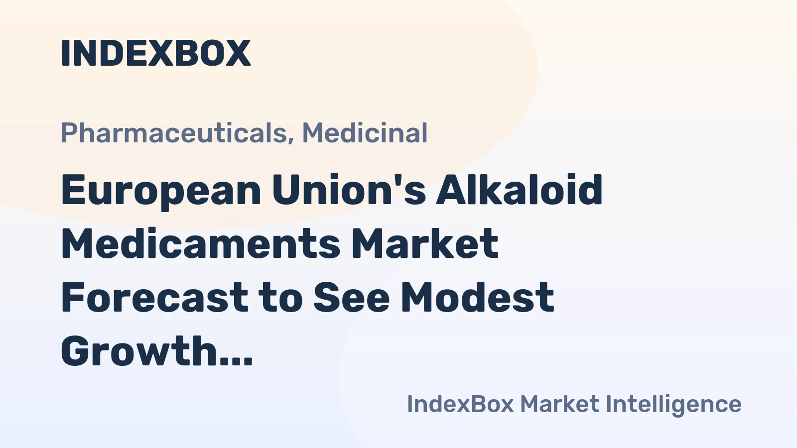 European Union's Alkaloid Medicaments Market Forecast to See Modest Growth With a +0.5% CAGR Through 2035