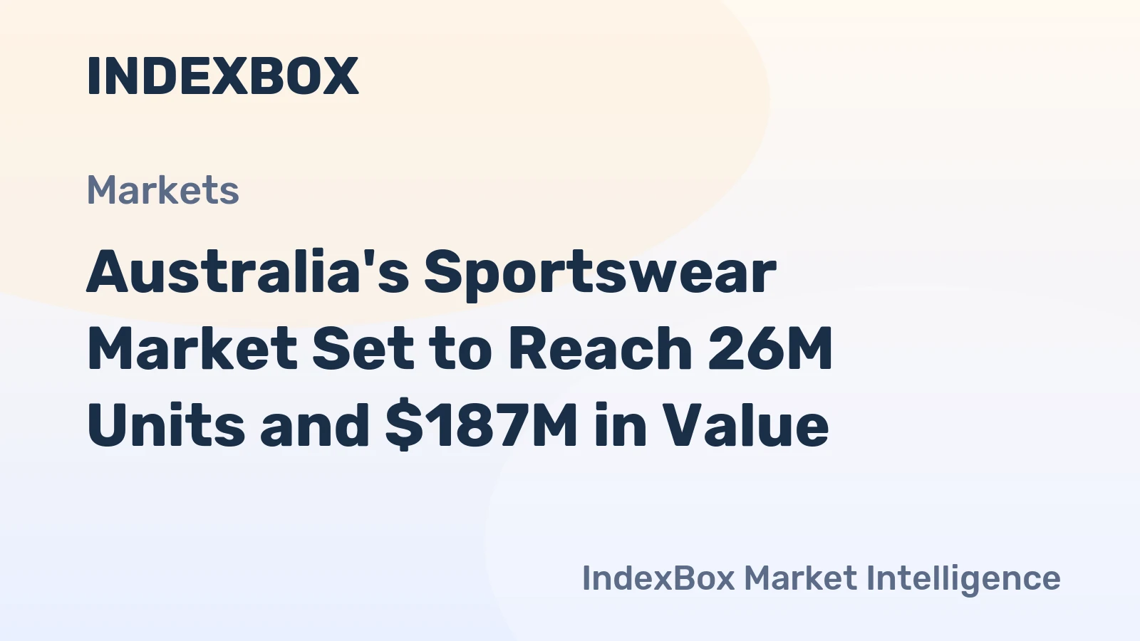 Australia's Sportswear Market Set to Reach 26M Units and $187M in Value