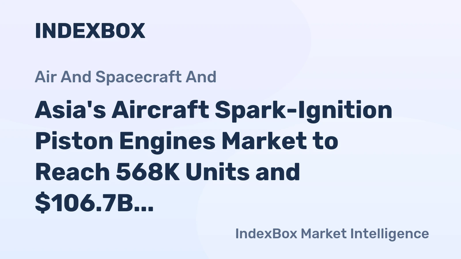 Asia's Aircraft Spark-Ignition Piston Engines Market to Reach 568K Units and $106.7B by 2035