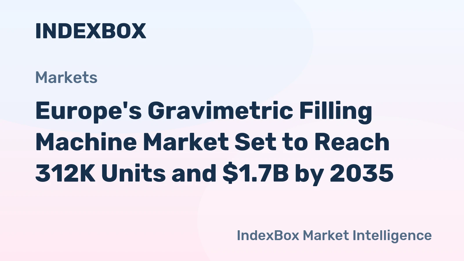 Europe's Gravimetric Filling Machine Market Set to Reach 312K Units and $1.7B by 2035