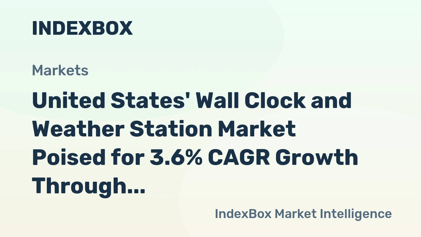 United States' Wall Clock and Weather Station Market Poised for 3.6% CAGR Growth Through 2035