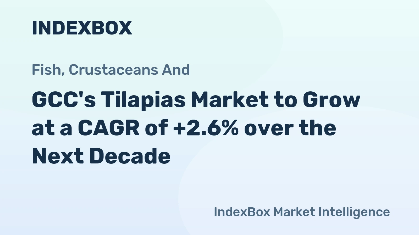 GCC's Tilapias Market to Grow at a CAGR of +2.6% over the Next Decade
