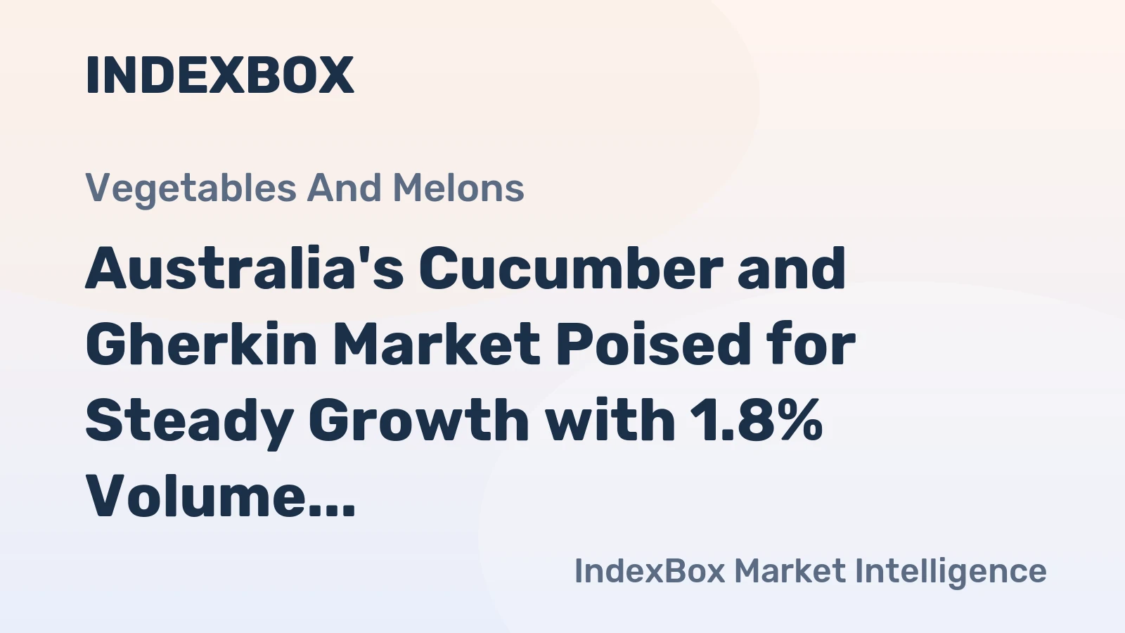 Australia's Cucumber and Gherkin Market Poised for Steady Growth with 1.8% Volume CAGR Through 2035