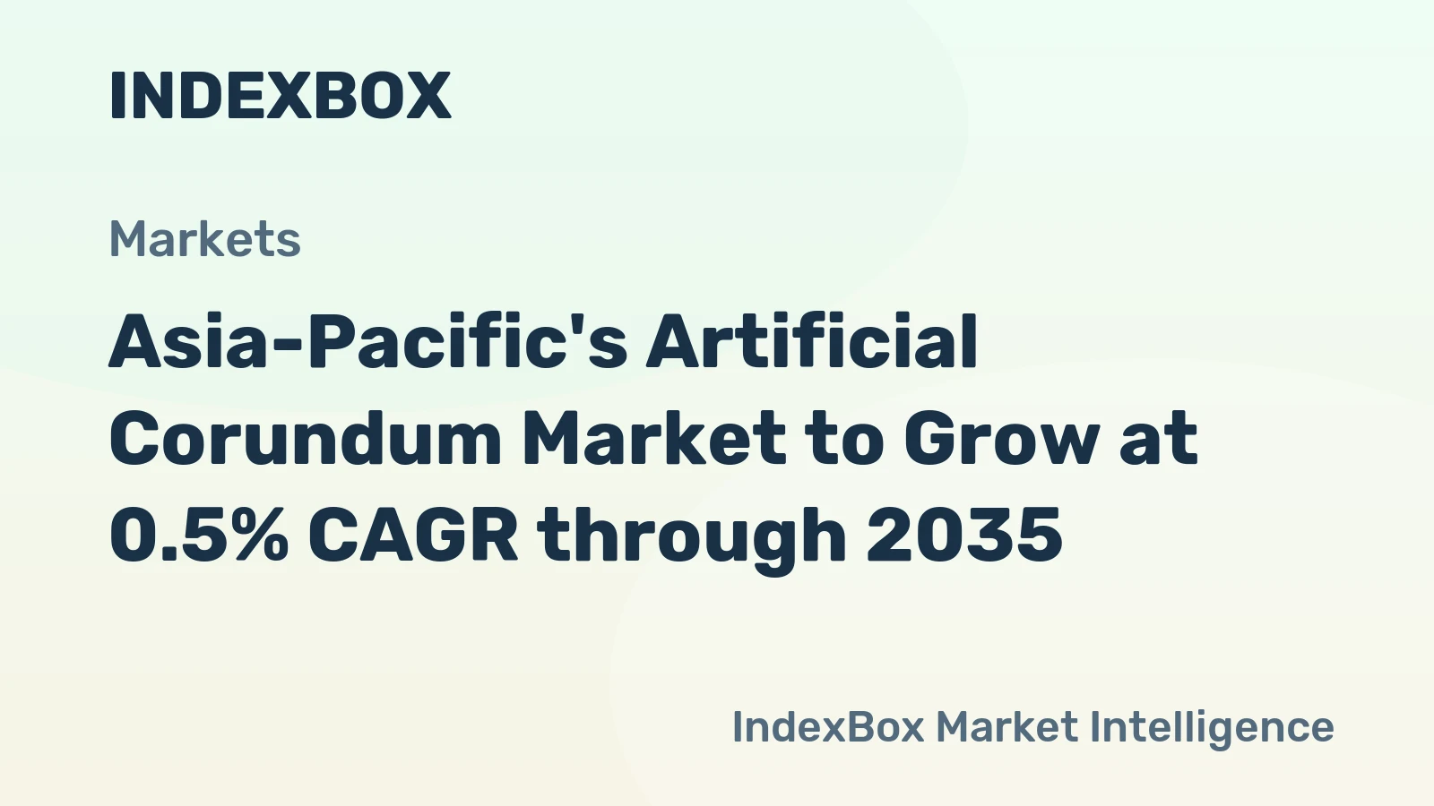 Asia-Pacific's Artificial Corundum Market to Grow at 0.5% CAGR through 2035