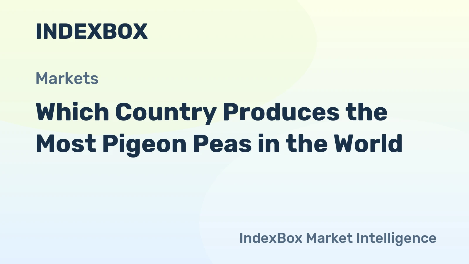 Which Country Produces the Most Pigeon Peas in the World?