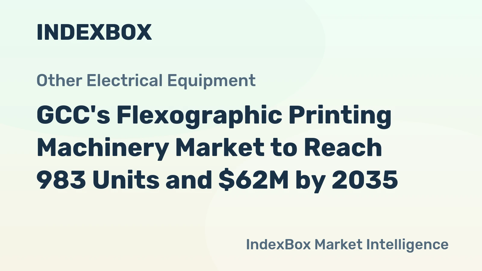GCC's Flexographic Printing Machinery Market to Reach 983 Units and $62M by 2035