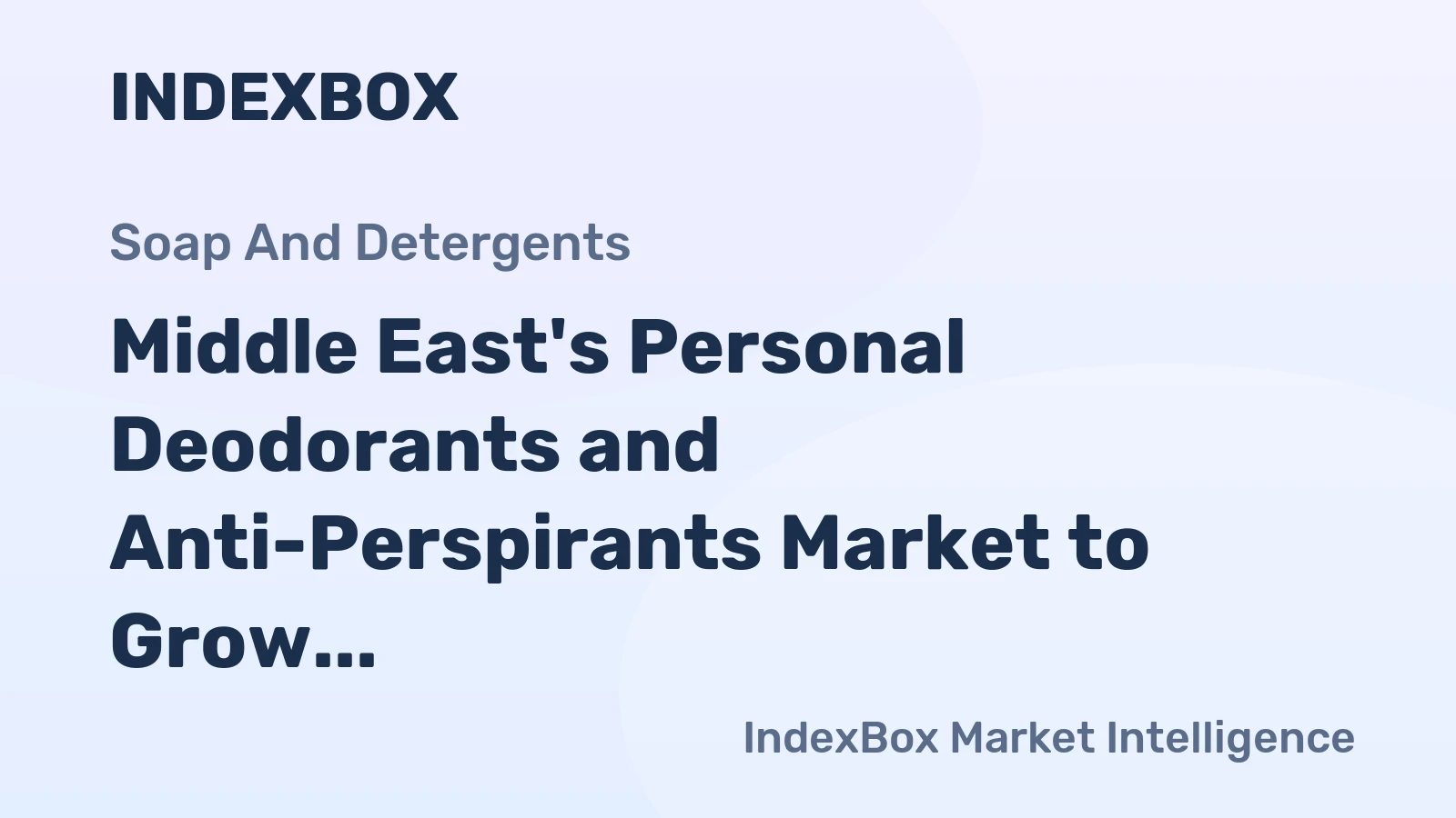 Middle East's Personal Deodorants and Anti-Perspirants Market to Grow at a CAGR of +1.6% Over the Next Decade