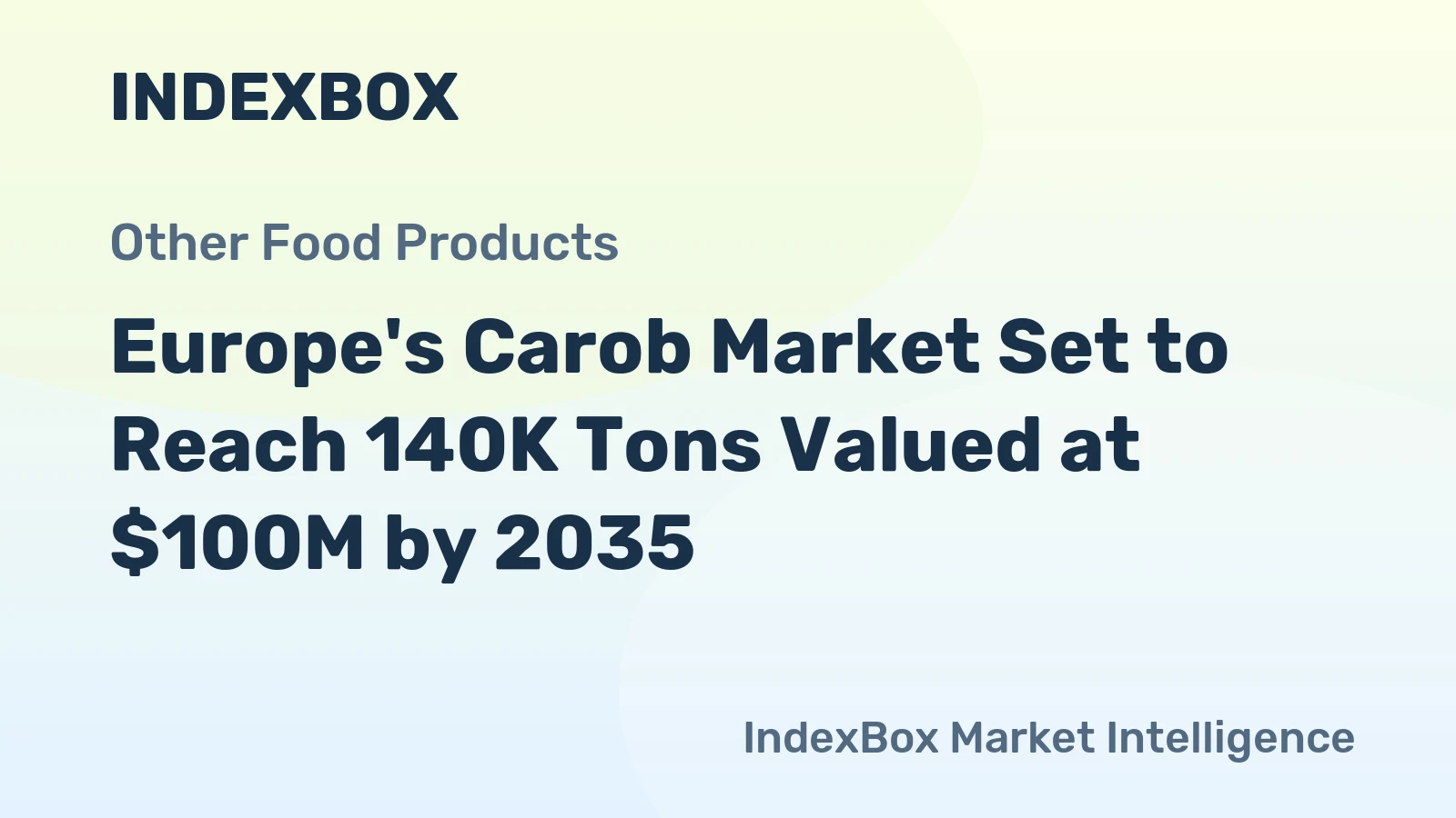 Europe's Carob Market Set to Reach 140K Tons Valued at $100M by 2035