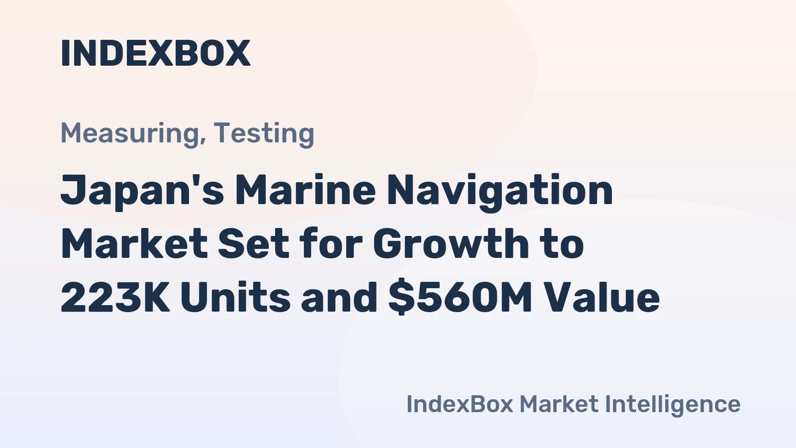 Japan's Marine Navigation Market Set for Growth to 223K Units and $560M Value