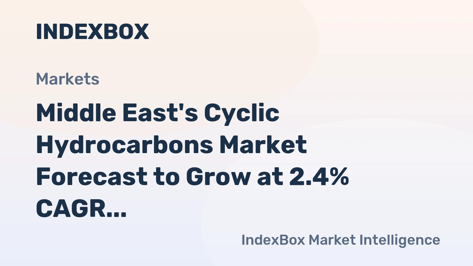 Middle East's Cyclic Hydrocarbons Market Forecast to Grow at 2.4% CAGR, Reaching $6.1B by 2035 on Steady Demand.