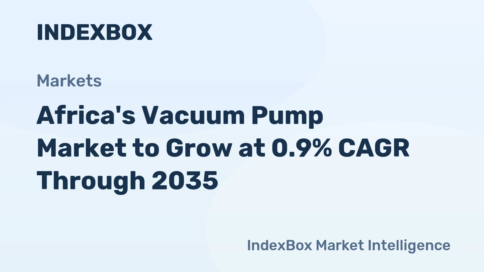 Africa's Vacuum Pump Market to Grow at 0.9% CAGR Through 2035