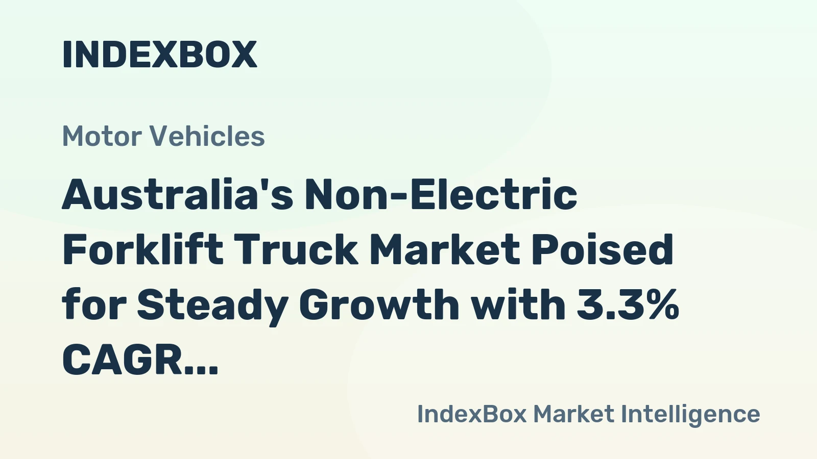 Australia's Non-Electric Forklift Truck Market Poised for Steady Growth with 3.3% CAGR Through 2035