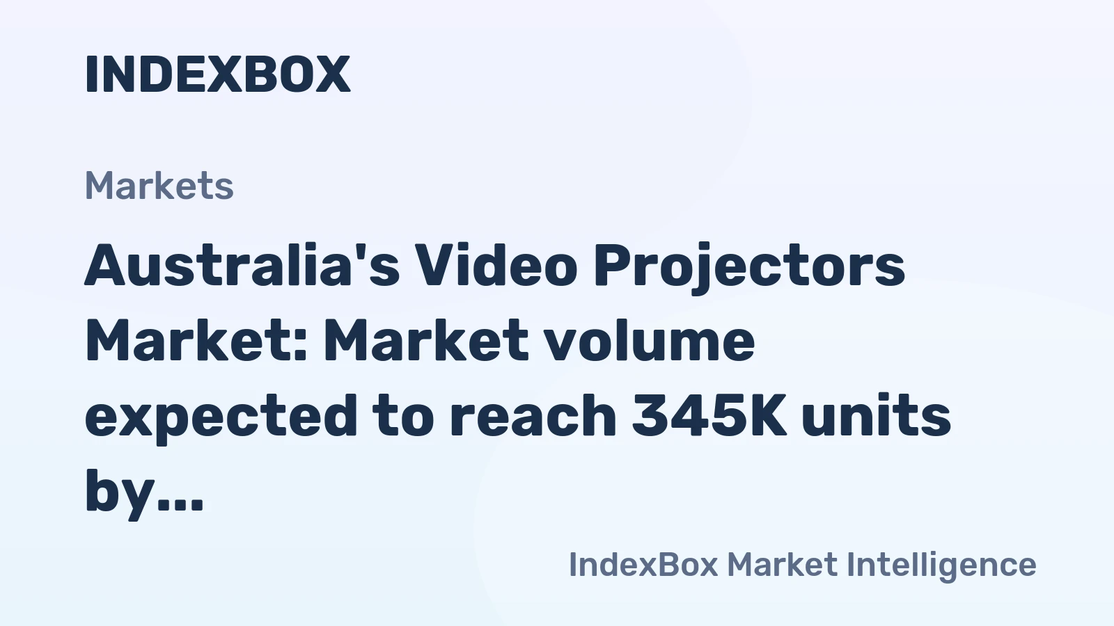 Australia's Video Projectors Market: Market volume expected to reach 345K units by 2035, with a market value of $164M
