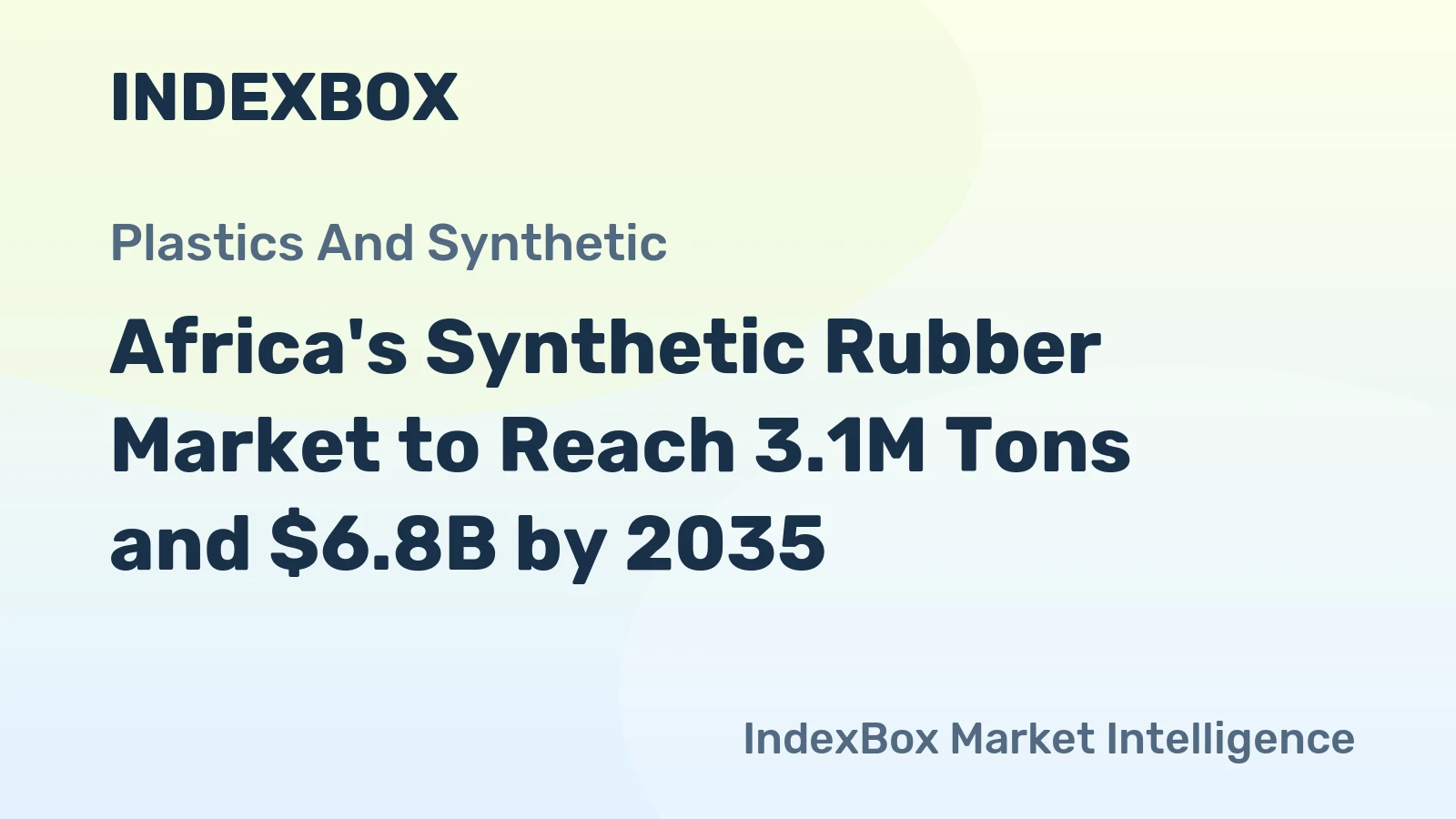 Africa's Synthetic Rubber Market to Reach 3.1M Tons and $6.8B by 2035