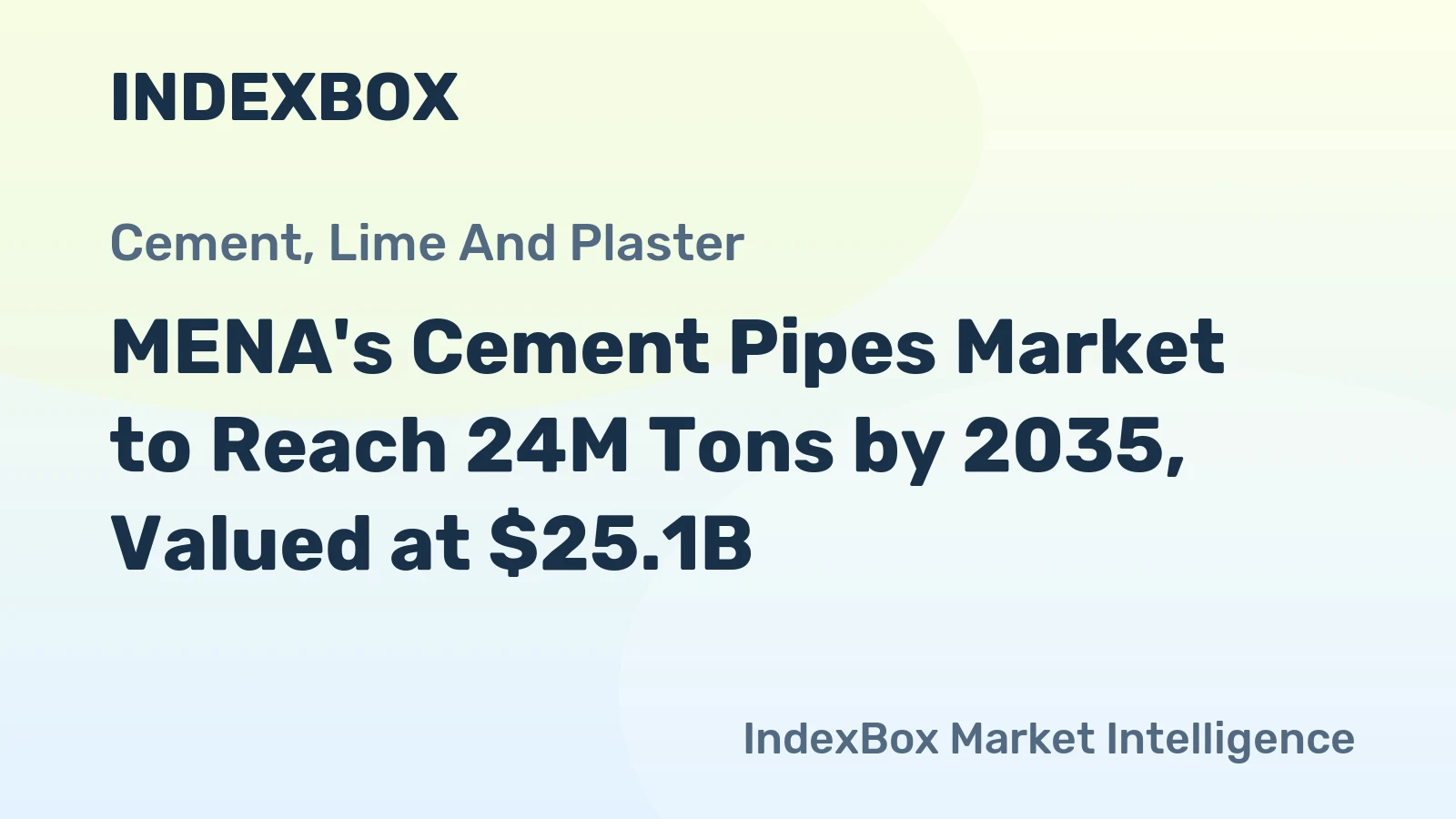 MENA's Cement Pipes Market to Reach 24M Tons by 2035, Valued at $25.1B