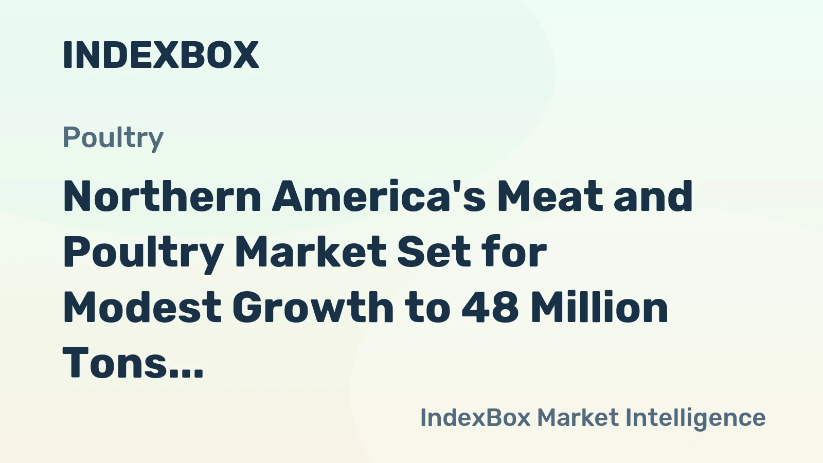 Northern America's Meat and Poultry Market Set for Modest Growth to 48 Million Tons and $164.7 Billion