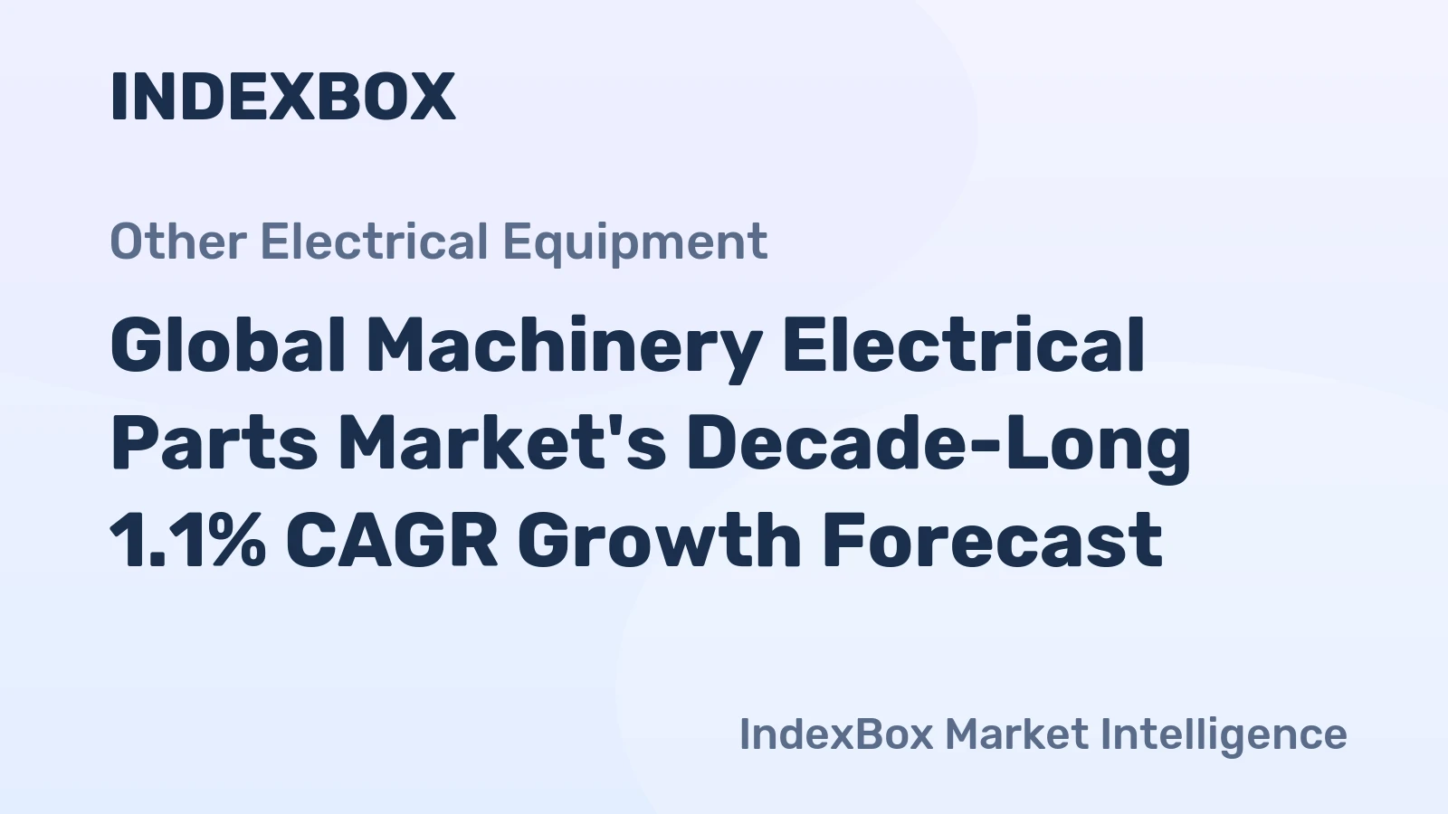 Global Machinery Electrical Parts Market's Decade-Long 1.1% CAGR Growth Forecast