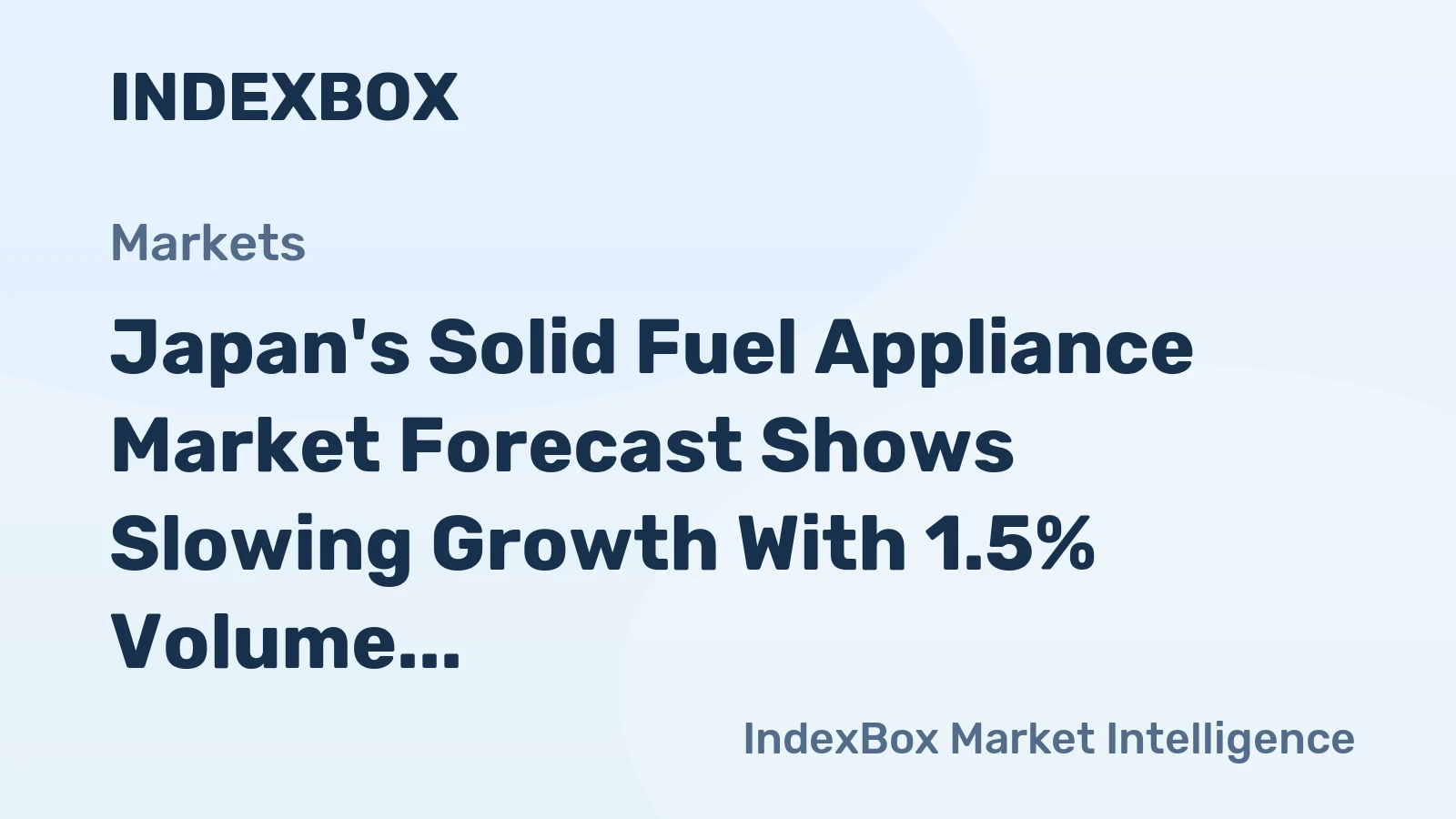 Japan's Solid Fuel Appliance Market Forecast Shows Slowing Growth With 1.5% Volume CAGR Through 2035