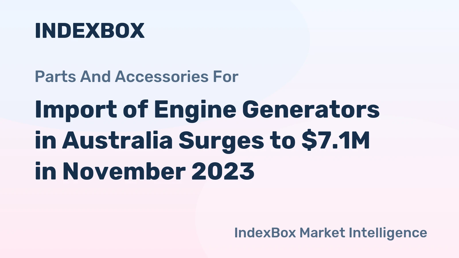 Import of Engine Generators in Australia Surges to $7.1M in November 2023