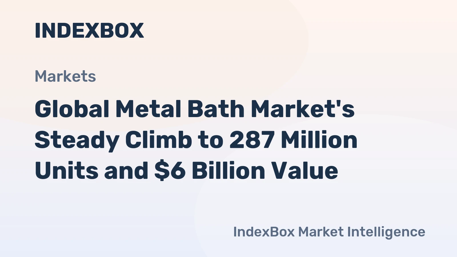 Global Metal Bath Market's Steady Climb to 287 Million Units and $6 Billion Value