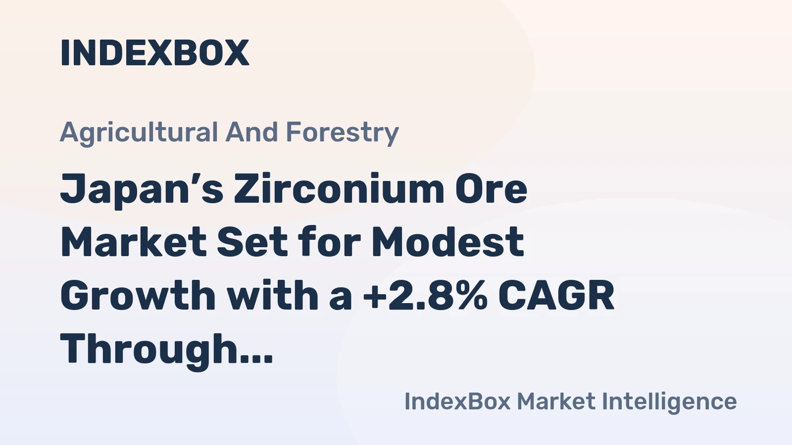 Japan’s Zirconium Ore Market Set for Modest Growth with a +2.8% CAGR Through 2035