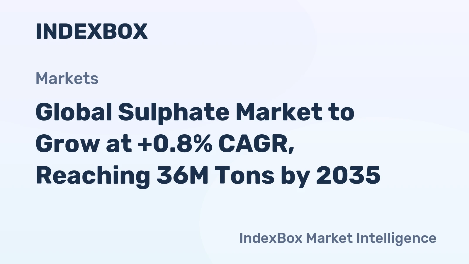 Global Sulphate Market to Grow at +0.8% CAGR, Reaching 36M Tons by 2035