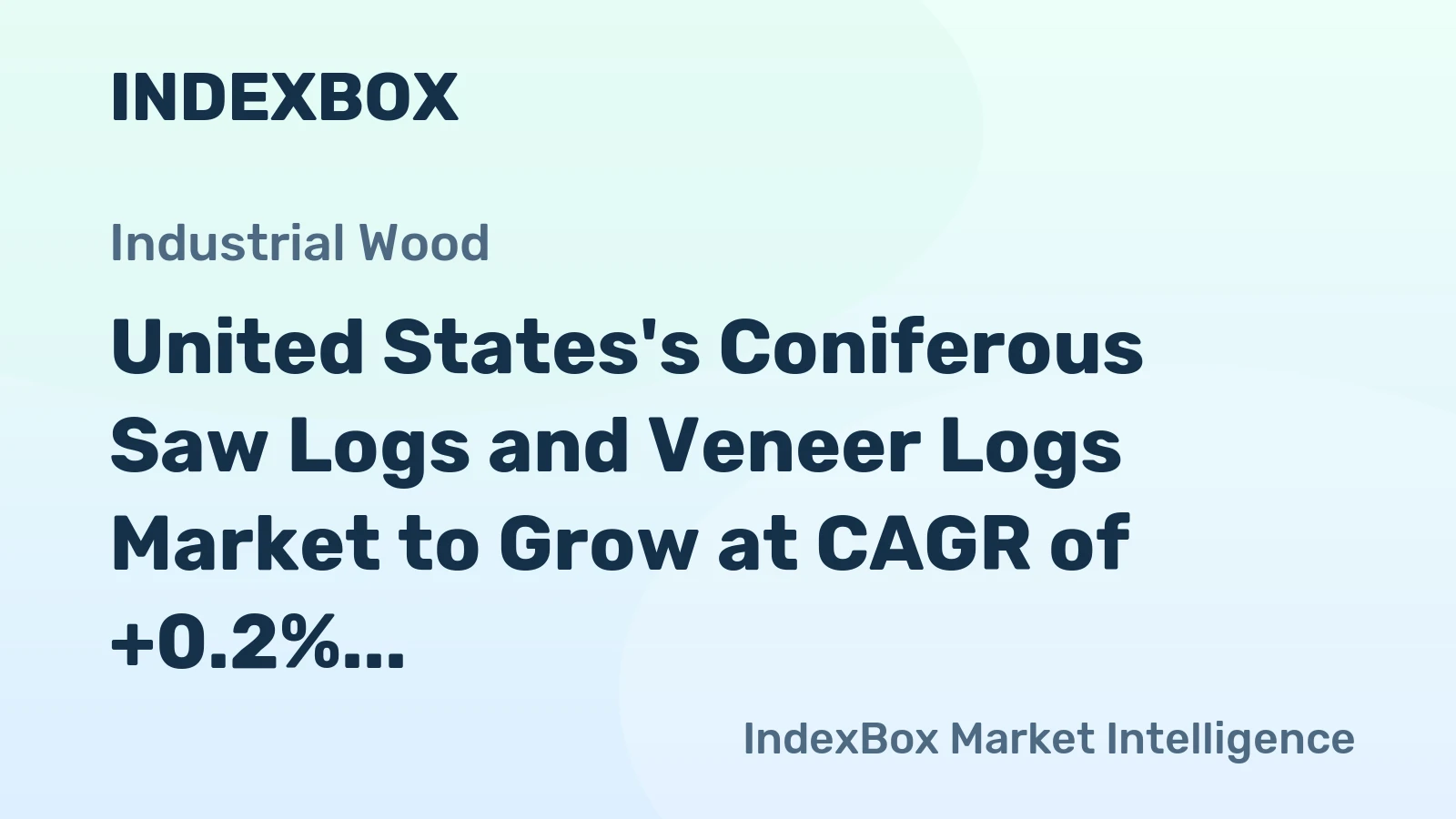 United States's Coniferous Saw Logs and Veneer Logs Market to Grow at CAGR of +0.2% Over Next Decade