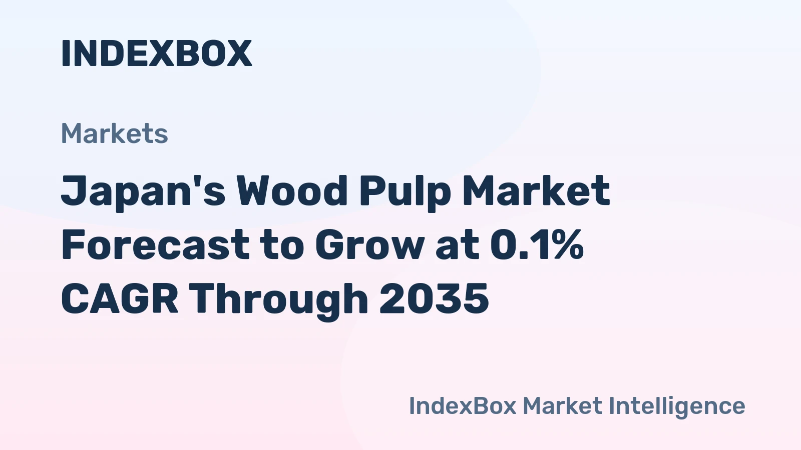 Japan's Wood Pulp Market Forecast to Grow at 0.1% CAGR Through 2035